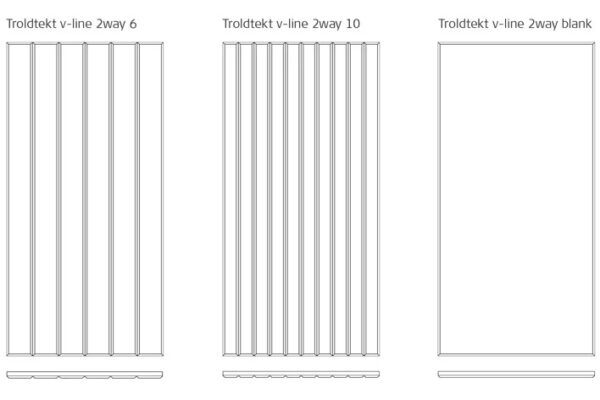Troldtekt V Line acoustic panel | Himmel 1300 374 253